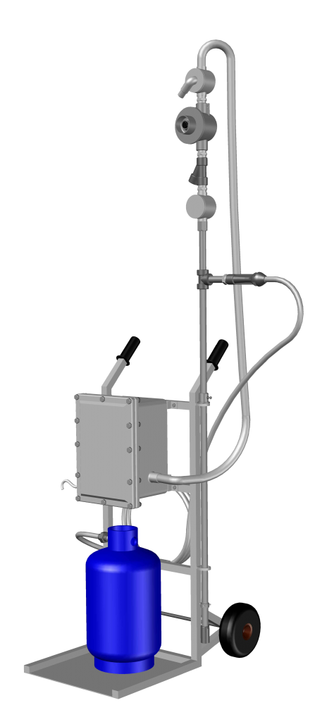 Natural premixed gas pilot with electric ignition system and flame ...